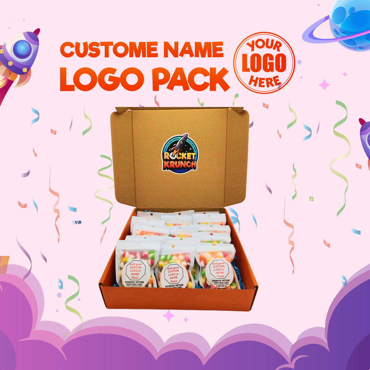 Custom Party Pack (15 bags x 2 oz) – Rocket Krunch